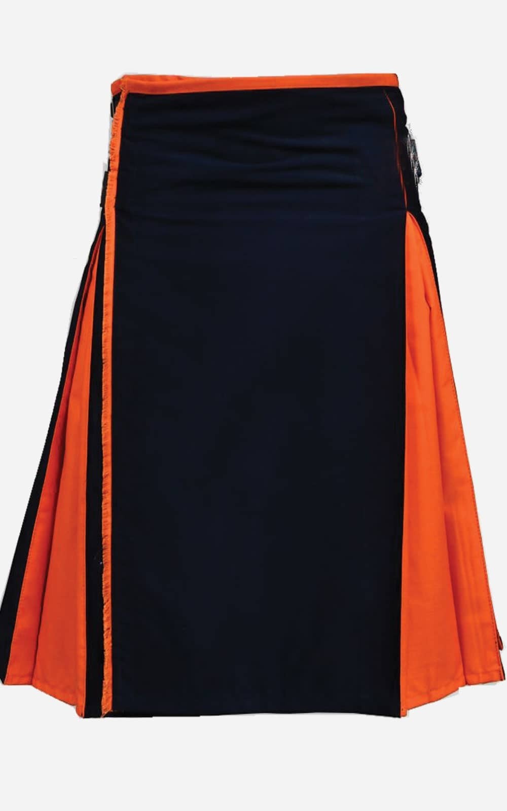Classic Hybrid Black and Orange Kilt - Scotland Kilt