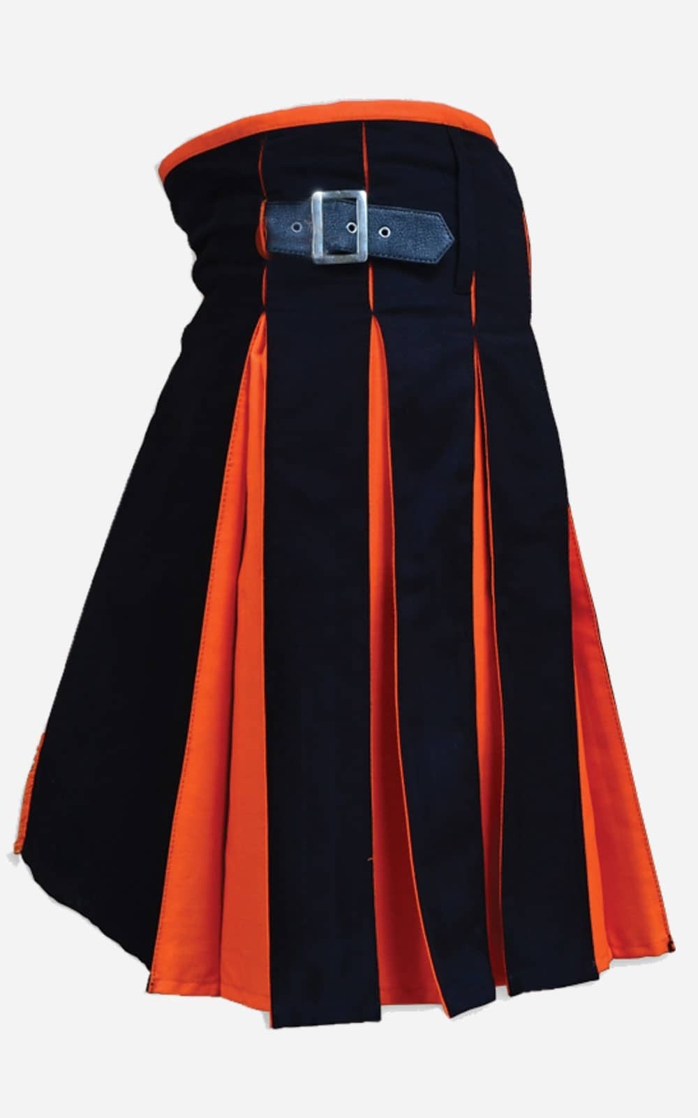 Classic Hybrid Black and Orange Kilt - Scotland Kilt